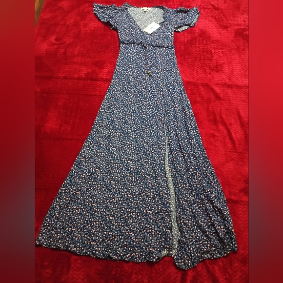BeBop | Dresses | Bebop Blue Floral Maxi Dress | Poshmark